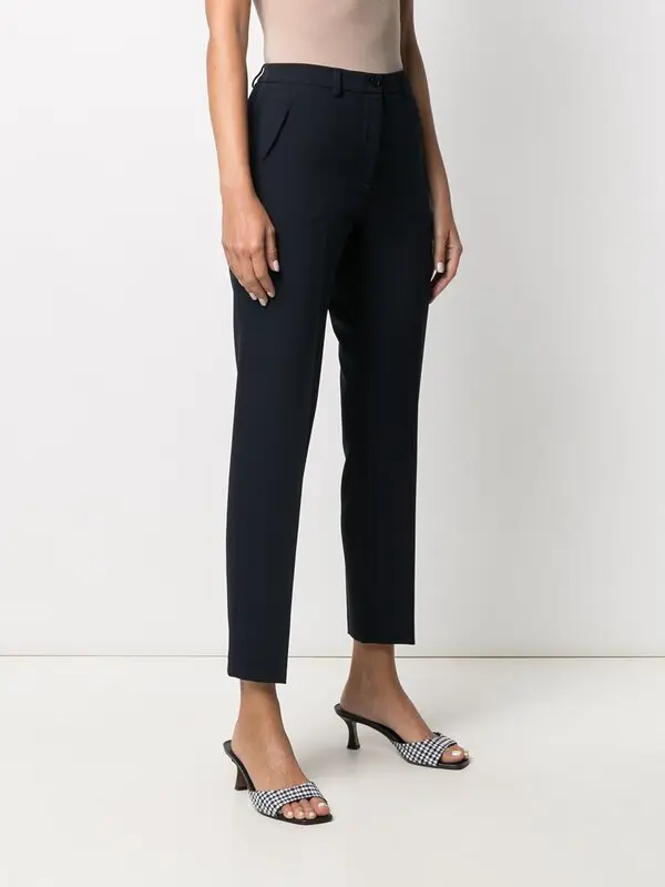 Seventy Cropped Slim-cut Trousers - Blue