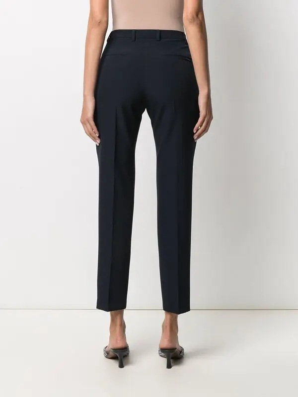 Seventy Cropped Slim-cut Trousers - Blue