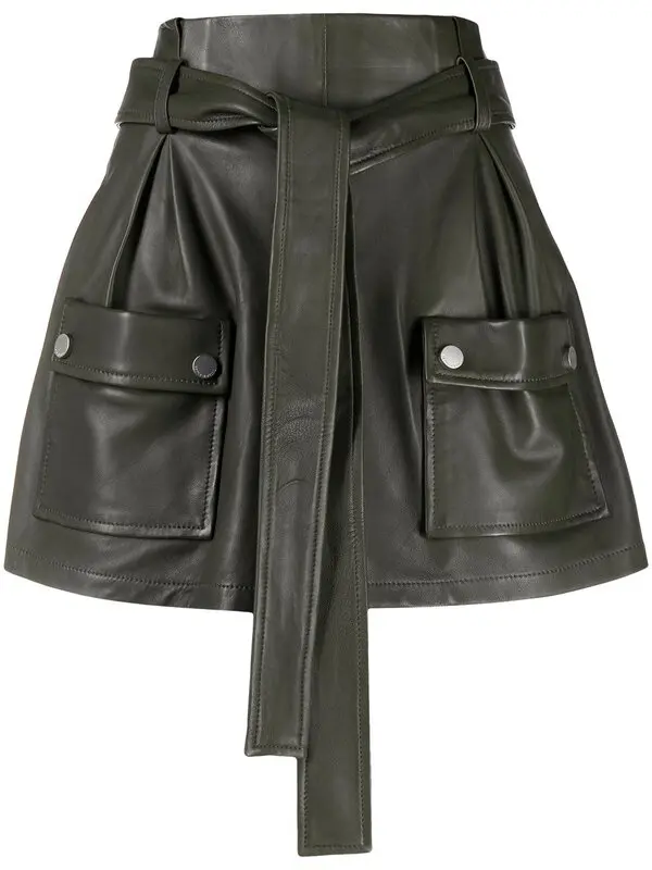 Red Valentino Tie-waist Flap-pocket Skort