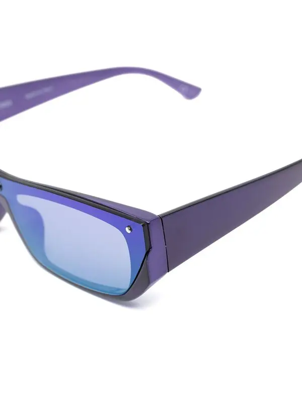 Balenciaga Shield Rectangular-Frame Sunglasses - Purple  display picture 1
