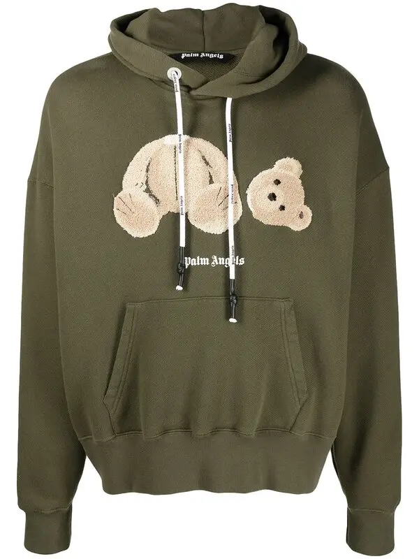 Palm Angels Teddy Bear Jumper Palm Angels Teddy Bear-Print Hoodie