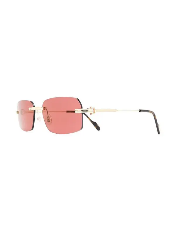 CARTIER Rimless Square-frame Sunglasses