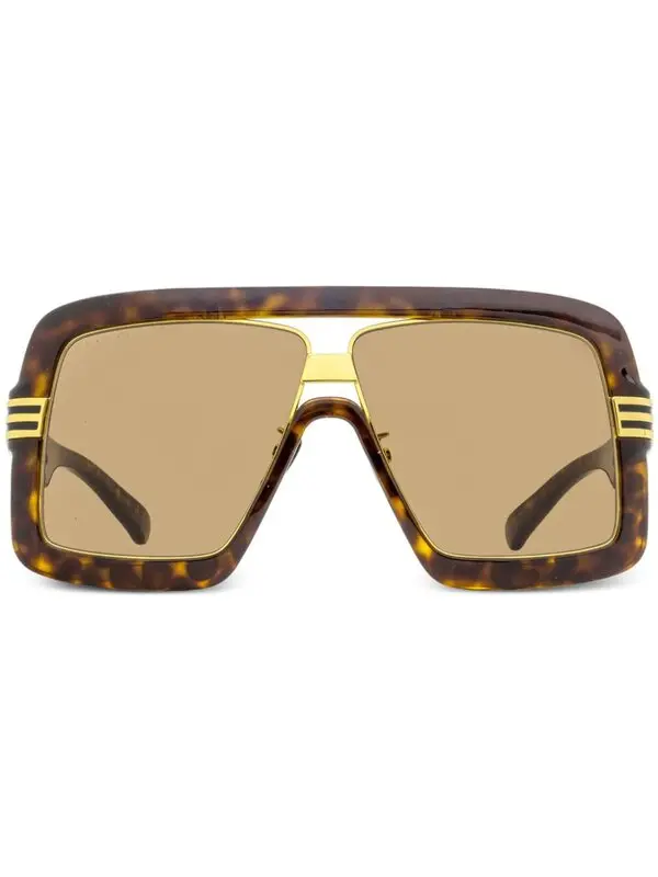 Gucci Oversize-frame Tinted Sunglasses - Brown