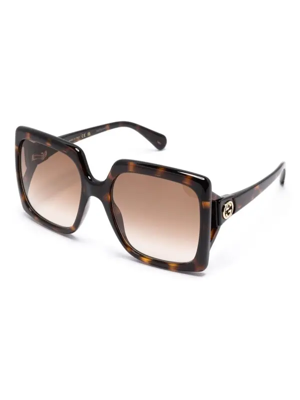 Gucci Interlocking-g Sunglasses - Brown