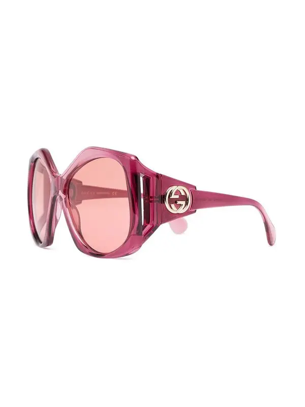 Gucci Oversized Angular Frame Sunglasses