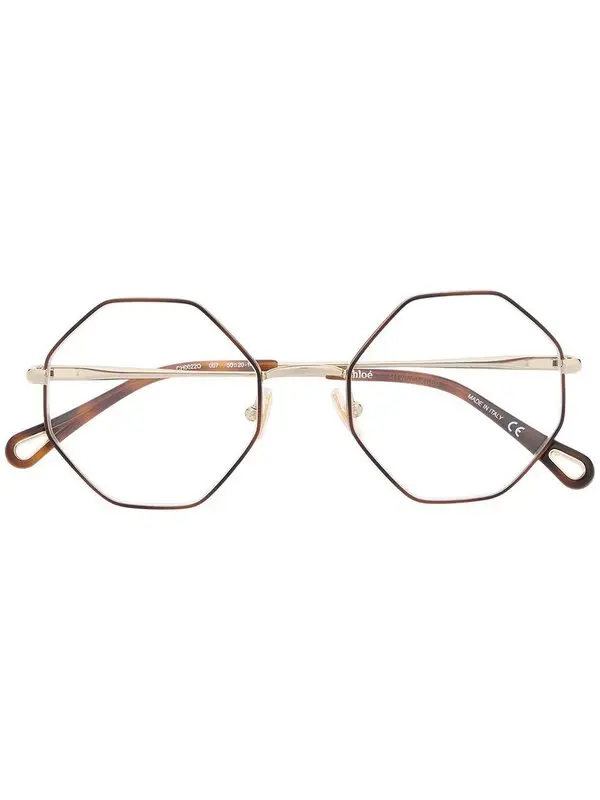 Chloé Octagonal-frame Eyeglasses - Gold