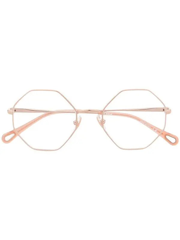 Chloé Octagonal Frame Glasses - Pink