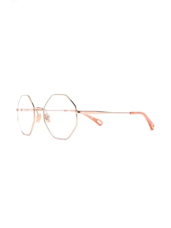 Chloé Octagonal Frame Glasses - Pink