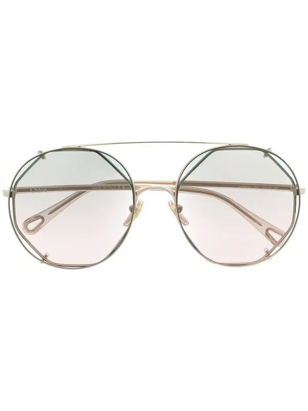 Chloé Oversized Sunglasses - Gold