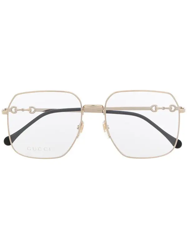 Gucci Square Frame Glasses - Gold