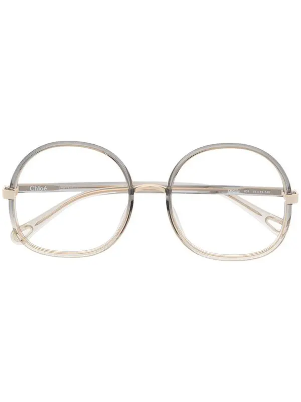 Chloé Oversized Round Glasses - Gold