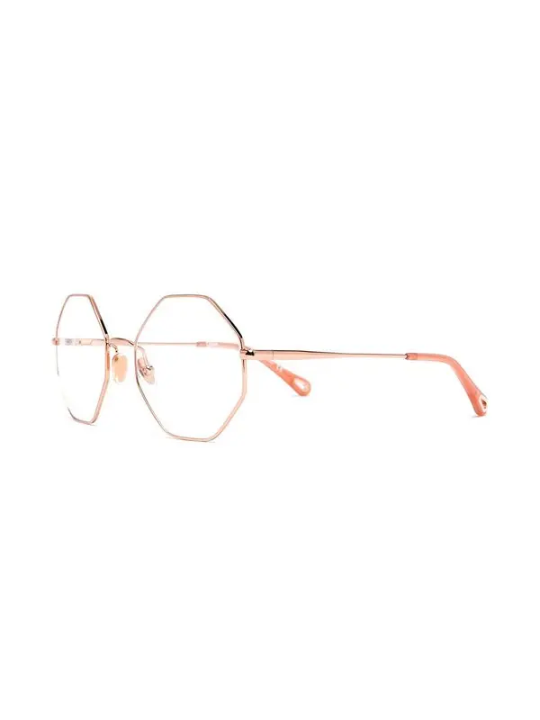 Chloé Octagonal Frame Glasses - Gold