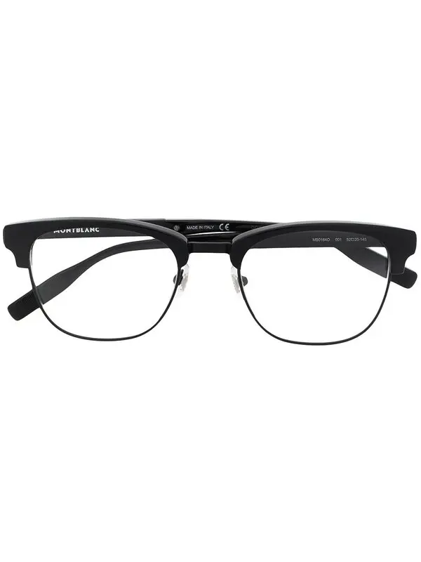 Montblanc Matte-finish Wayfarer-frame Glasses - Black