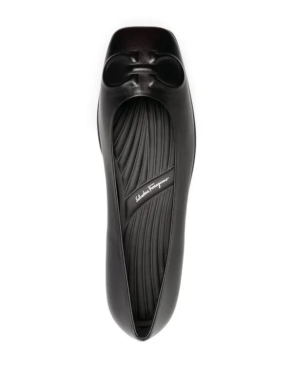 FERRAGAMO Gancini Embossed Ballerina Shoes