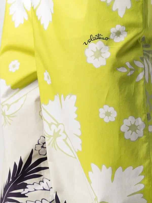 Valentino Garavani Floral-print Trousers - Yellow