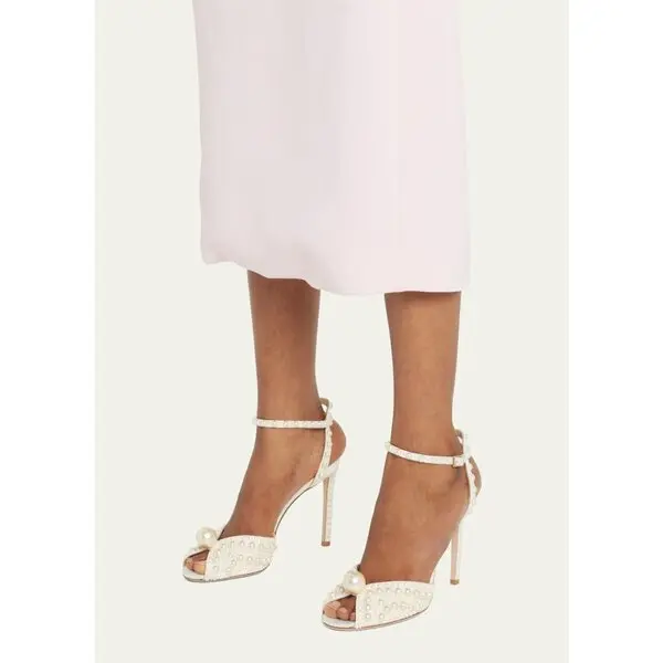 JIMMY CHOO Sacora Faux Pearl Sandals