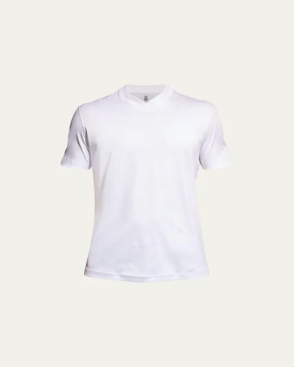 Brunello Cucinelli Basic-fit V-neck T-shirt - White