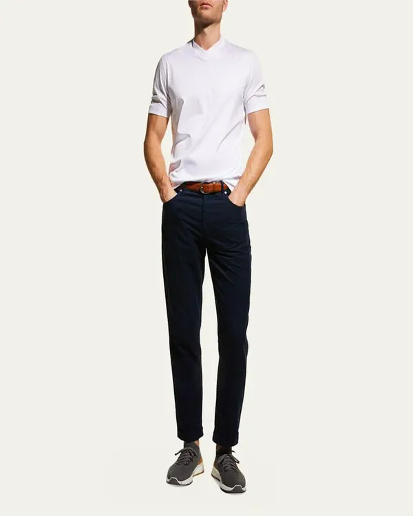 Brunello Cucinelli Basic-fit V-neck T-shirt - White