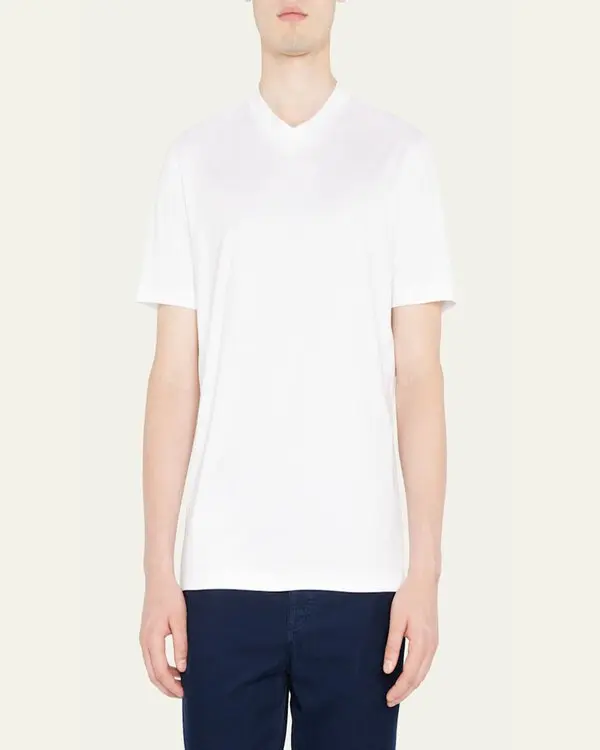 Brunello Cucinelli Basic-fit V-neck T-shirt - White