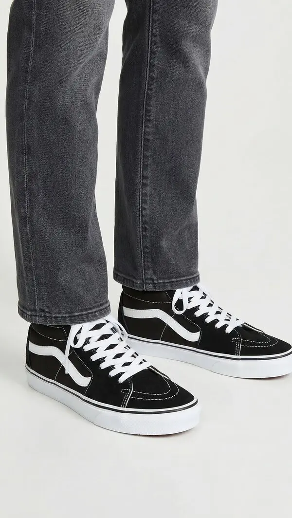 VANS Sk8 High Top Sneakers - Black/black/white