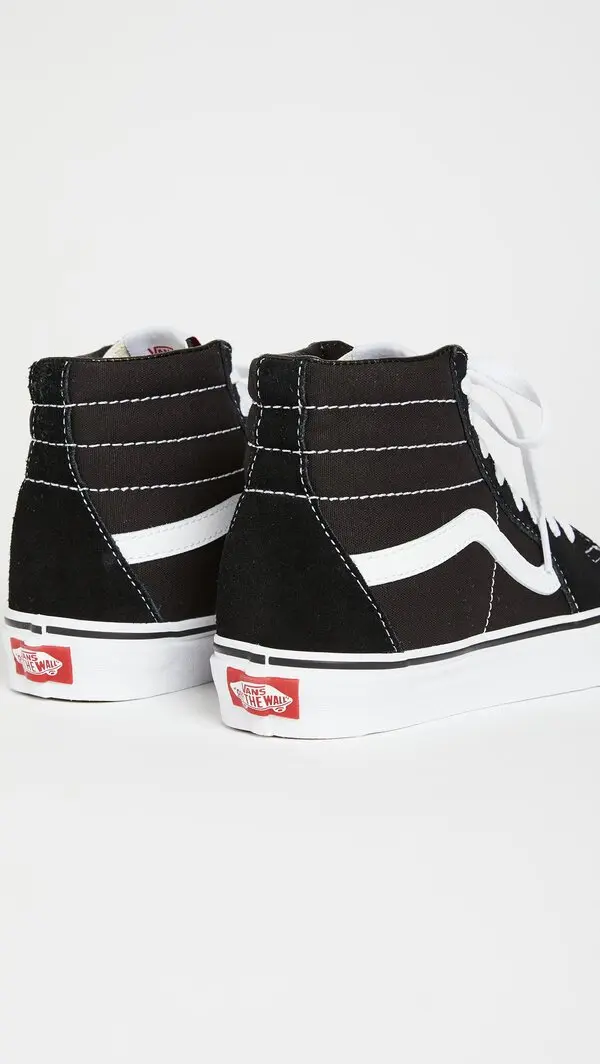 VANS Sk8 High Top Sneakers - Black/black/white