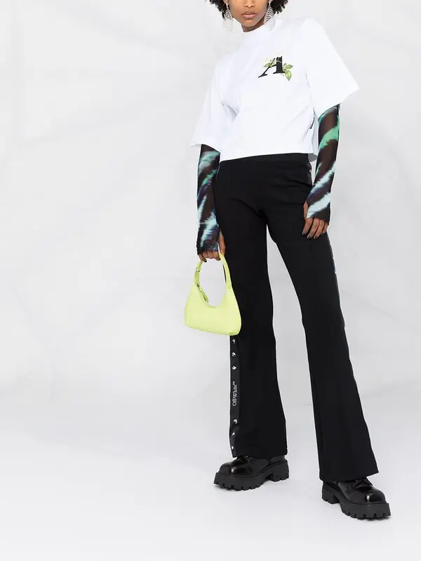 Palm Angels Daisy Logo Cropped T-shirt