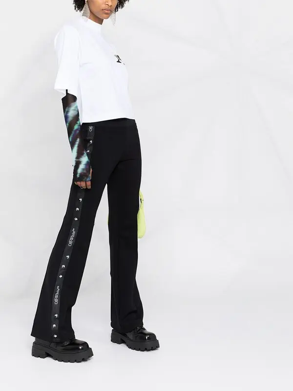 Palm Angels Daisy Logo Cropped T-shirt