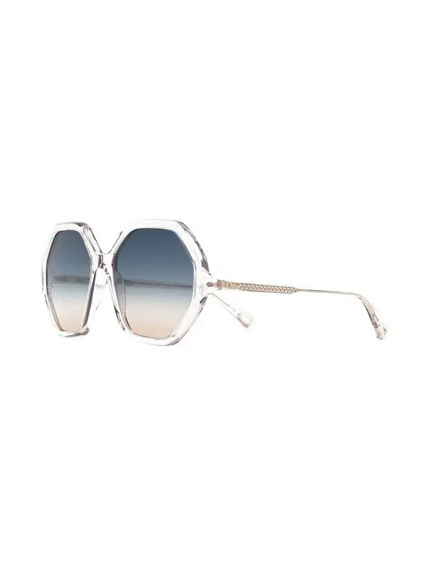 Chloé Esther Octagonal Sunglasses - Neutrals | Editorialist display picture 2