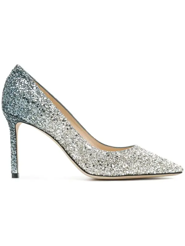 JIMMY CHOO Romy Glitter-effect Pumps