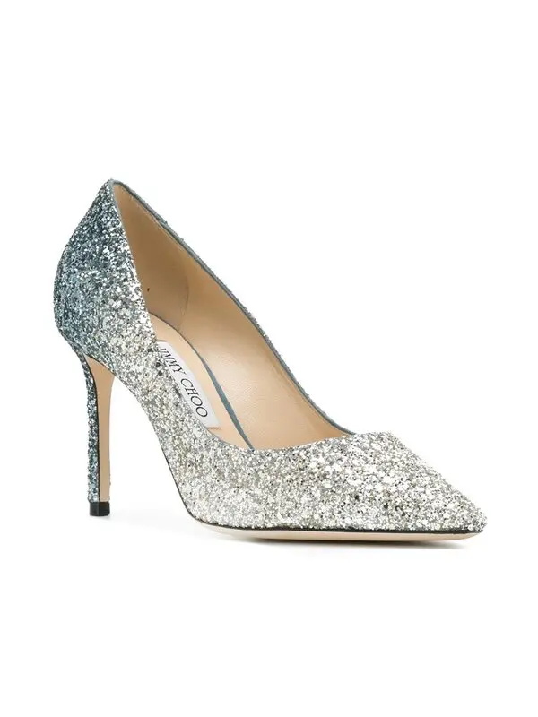 JIMMY CHOO Romy Glitter-effect Pumps