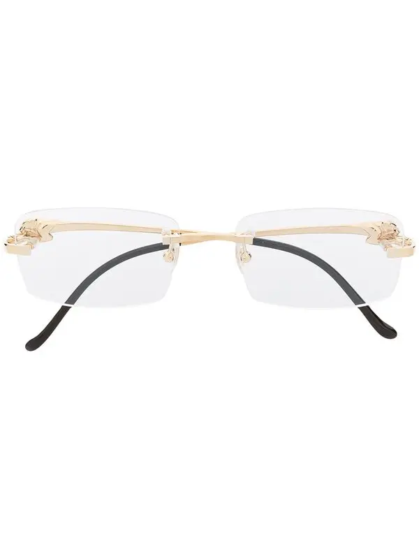 CARTIER Rectangle Frame Eyeglasses - Gold