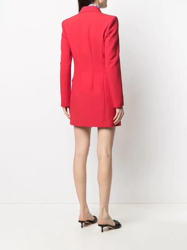 msgm red asymmetrical ruffle dress TATI RUFFLE MAXI DRESS IN RED main image 0