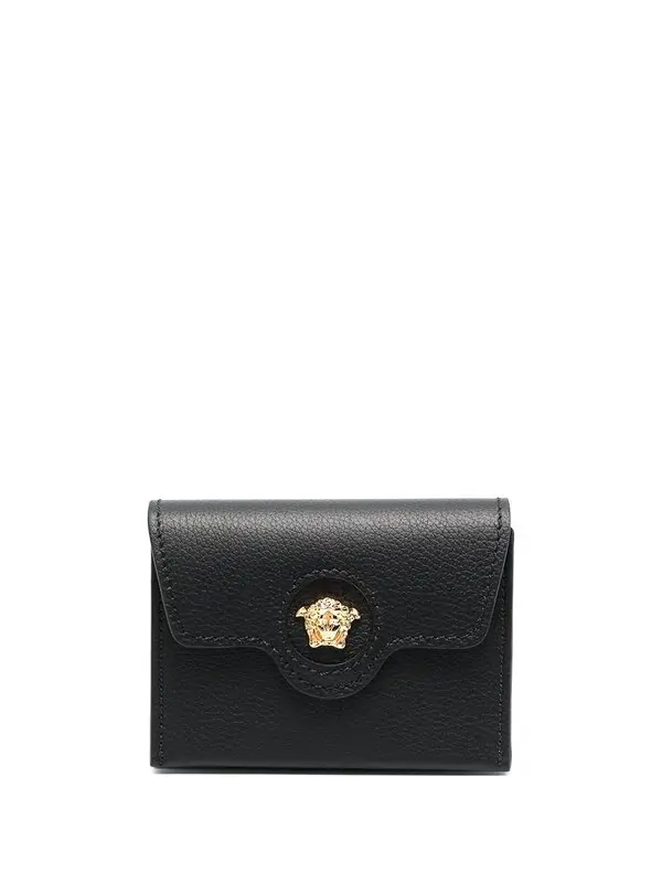 Versace La Medusa Leather Cardholder - Black