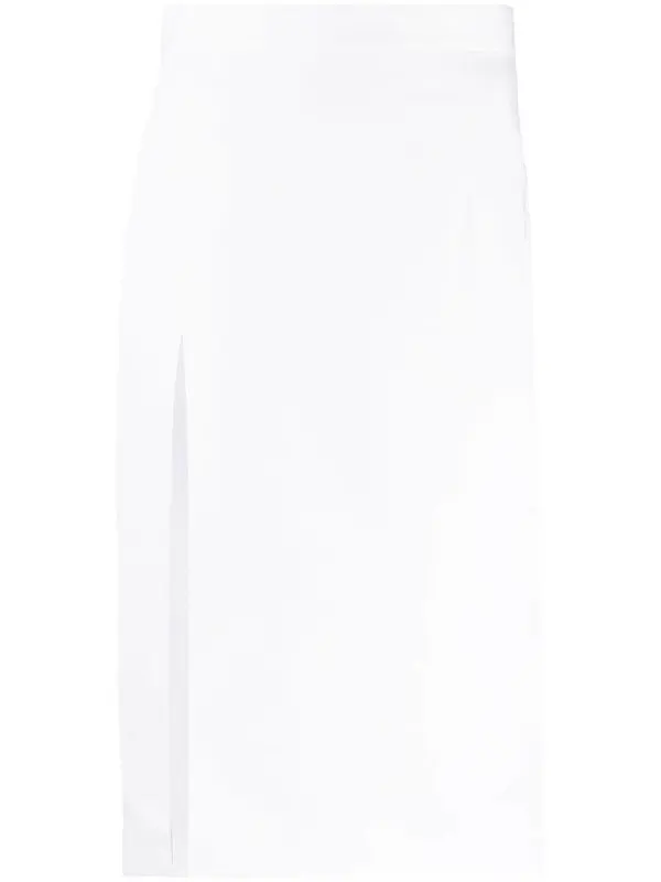 Dsquared2 High-waisted Skirt With Slit - White