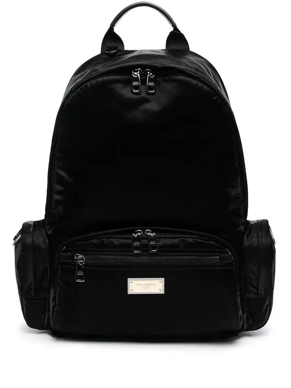Dolce & Gabbana Logo Plaque Backpack - Black