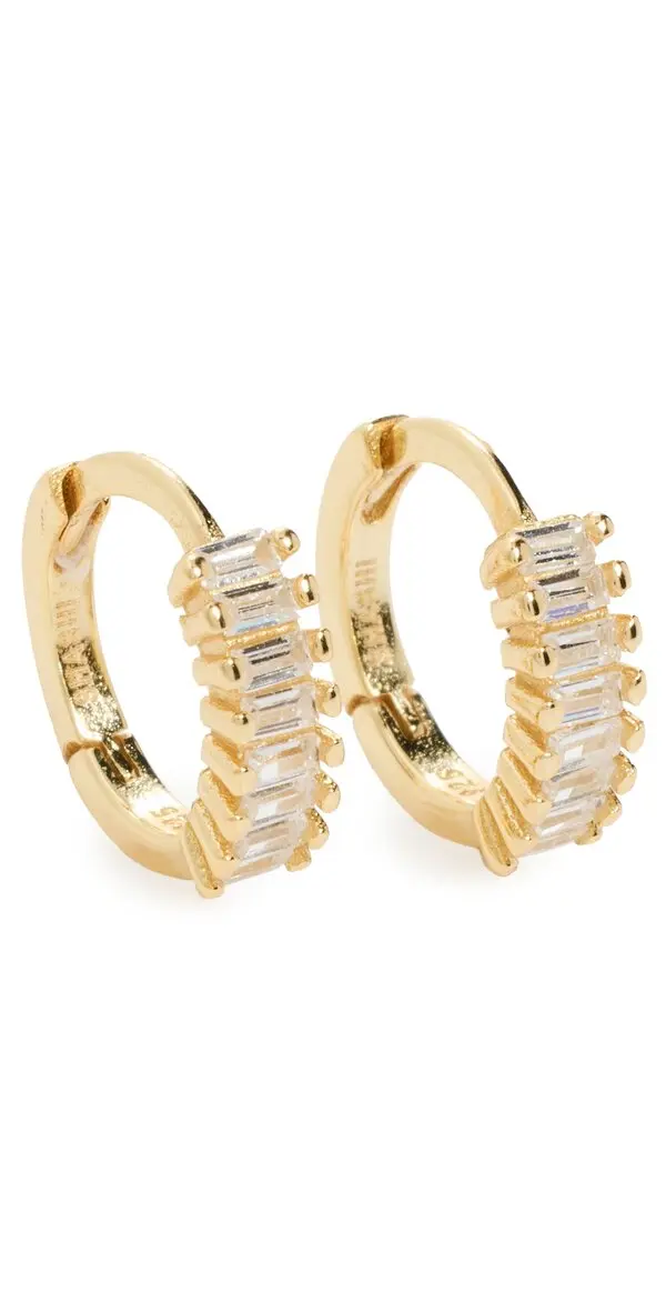 Shashi Teagan Huggie Earrings - Gold