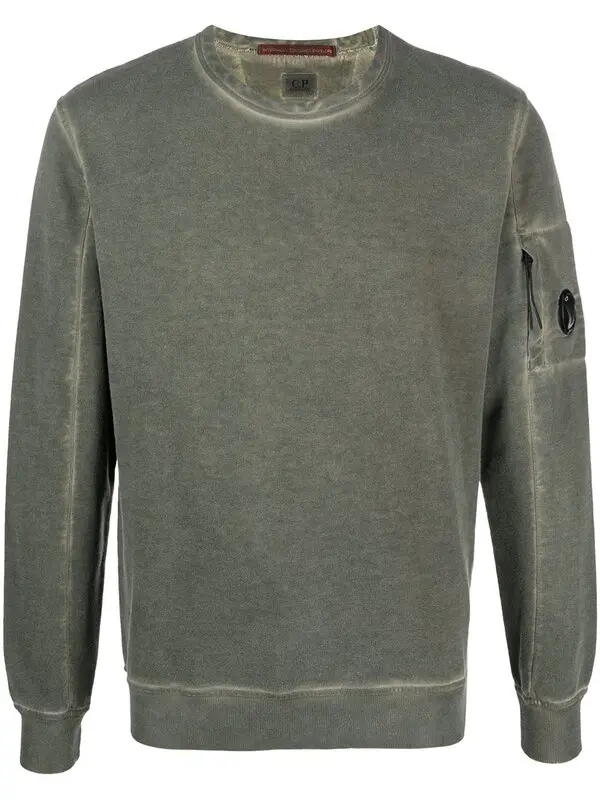 C.P. COMPANY Faded Effect Crewneck Weathirt