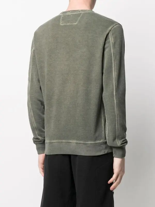 C.P. COMPANY Faded Effect Crewneck Weathirt