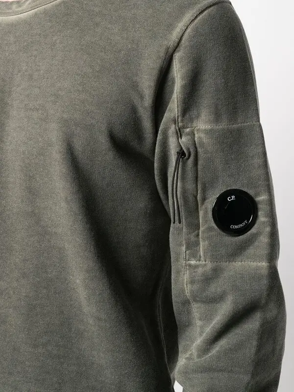 C.P. COMPANY Faded Effect Crewneck Weathirt