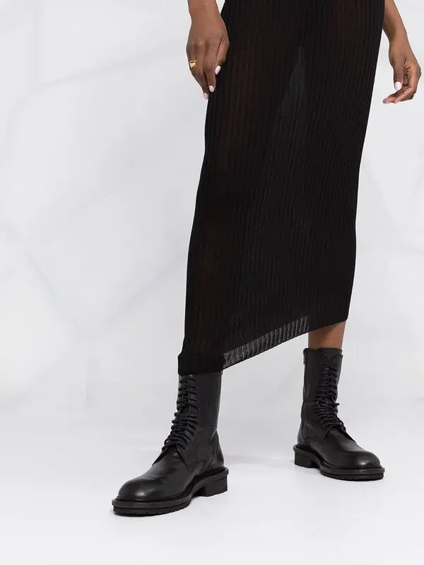 MAISON MARGIELA Ribbed-knit Sheer Midi Dress