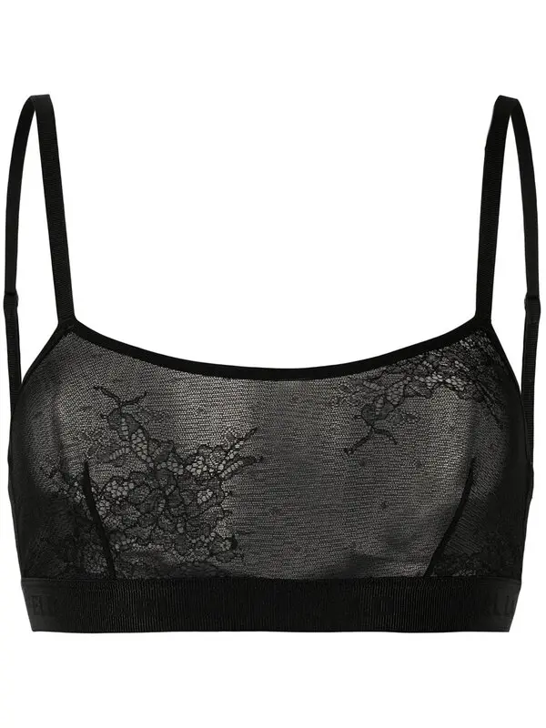 Karl Lagerfeld Lace Bandeau Bralette - Black