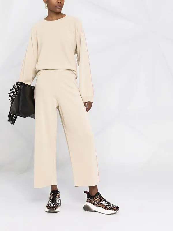 Stella McCartney Contrast-trim Cropped Trousers