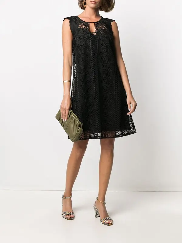 Alberta Ferretti Embroidered Sleeveless Dress