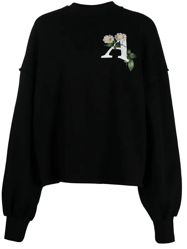 Palm Angels Daisy Logo Cotton Sweatshirt