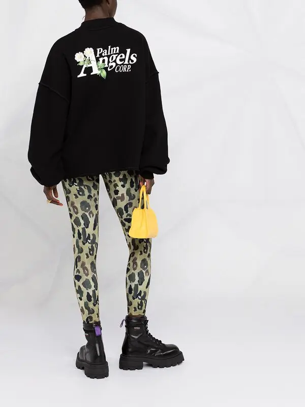 Palm Angels Daisy Logo Cotton Sweatshirt