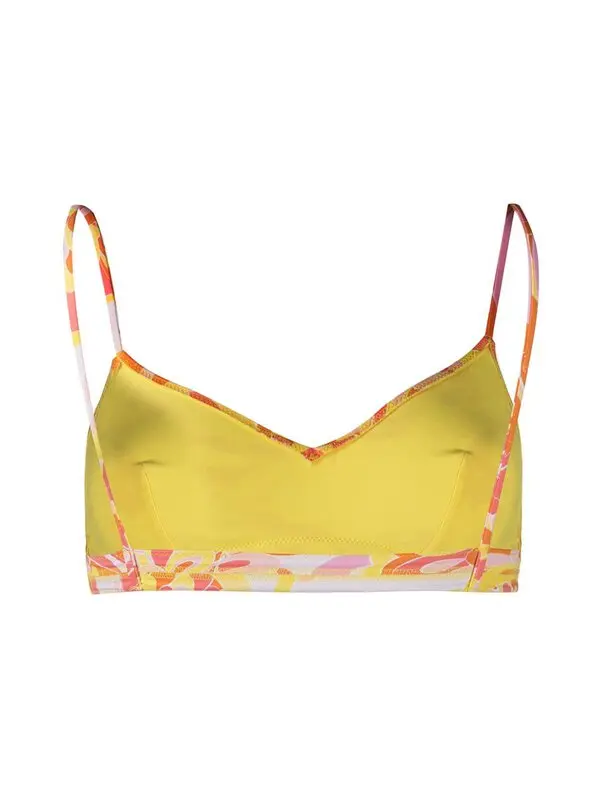 Emilio Pucci Abstract-print Bikini Top