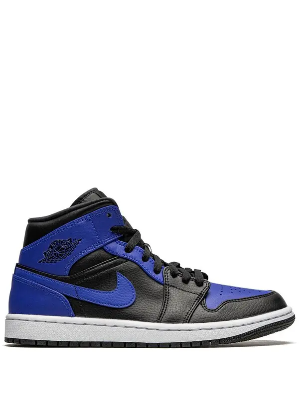 JORDAN Air 1 Mid Hyper Royal Sneakers - Black