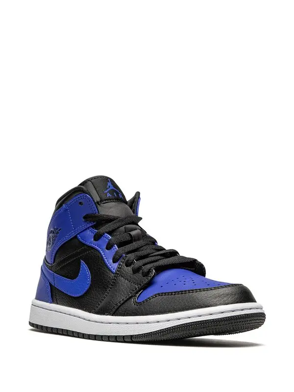 JORDAN Air 1 Mid Hyper Royal Sneakers - Black