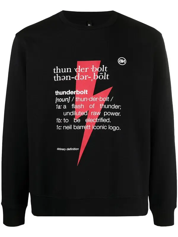 Neil Barrett Thunderbolt Print Sweatshirt