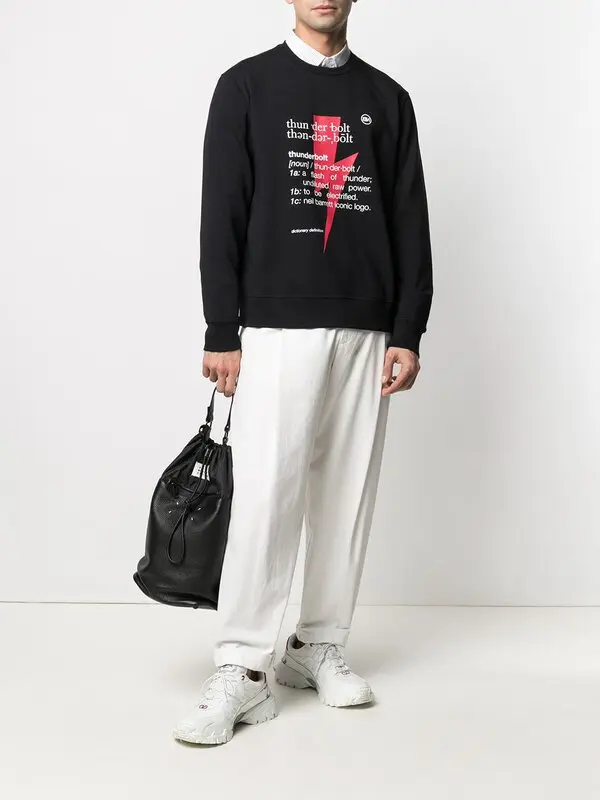Neil Barrett Thunderbolt Print Sweatshirt